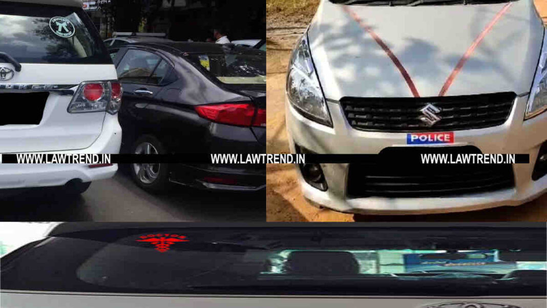 Can Stickers of Advocate, Doctor, Police be Legally Used on Vehicles ...