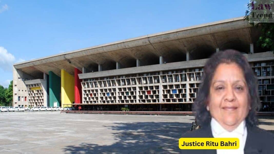 Justice Ritu Bahri Appointed as Acting Chief Justice of Punjab ...